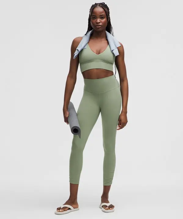 Lululemon Align™ Ruched Hem Leggings In Desert Green - 50% Off